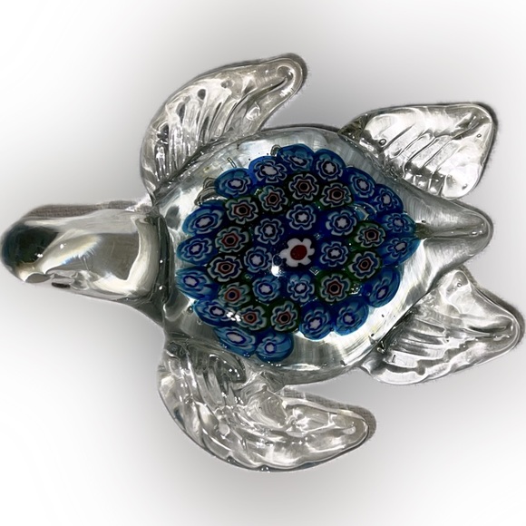 Accents | Handblown Glass Turtle Paperweight Figurine Decor Inside ...